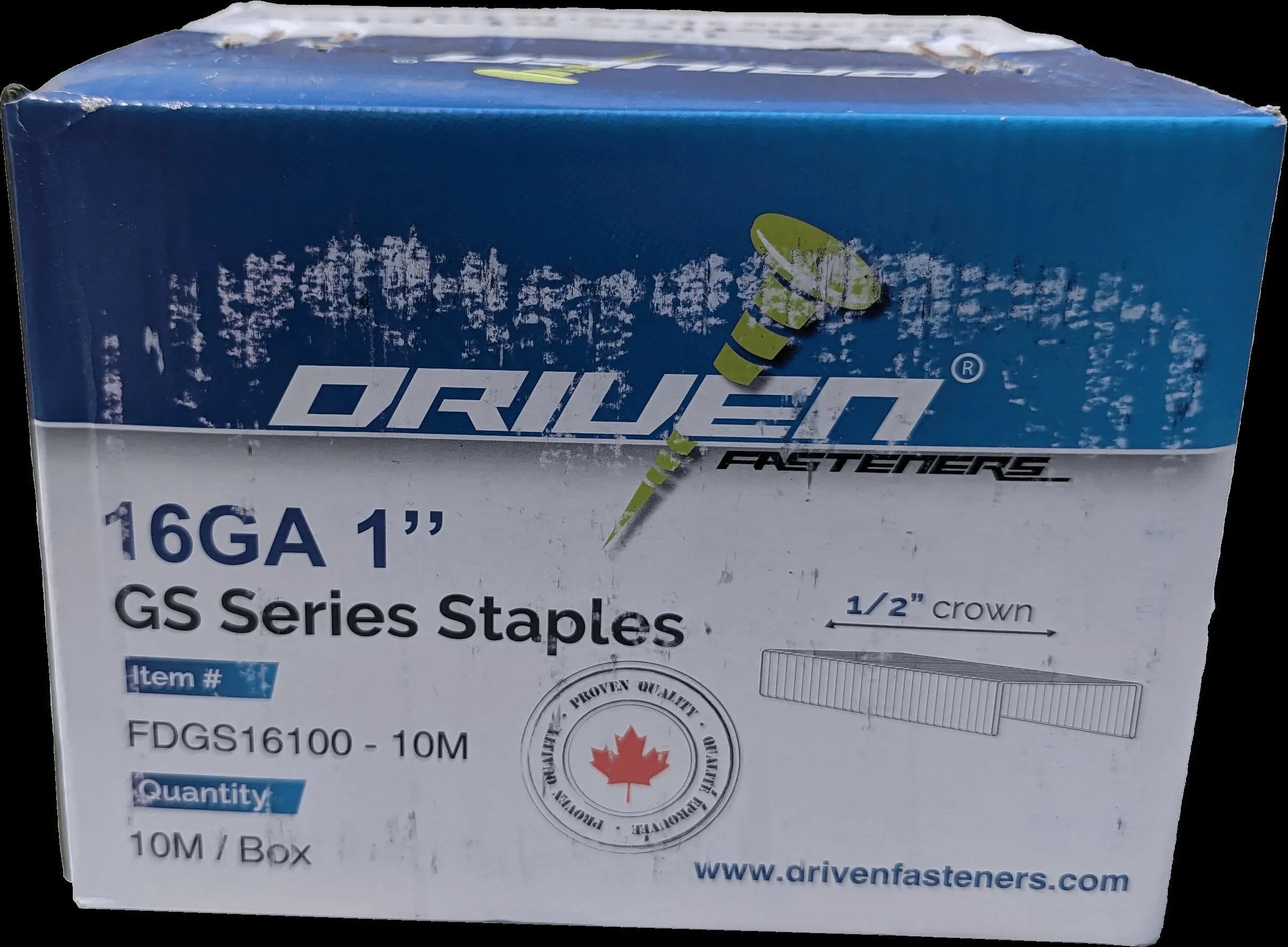 Five Dimensions FDGS161-10M - GS Series 1/2" Crown 1" Length - Wise